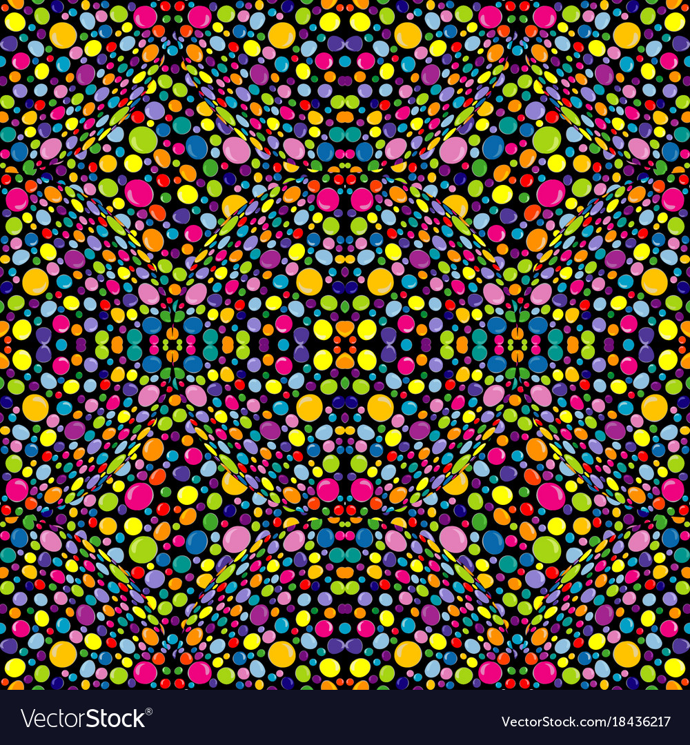 Multicolor abstract pattern with circles Vector Image