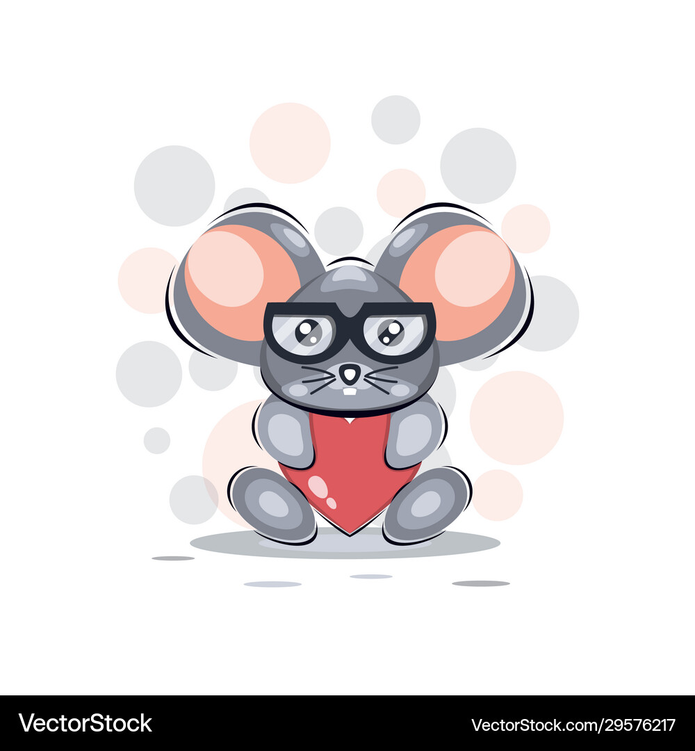 Playful mouse mascot cartoon design Royalty Free Vector
