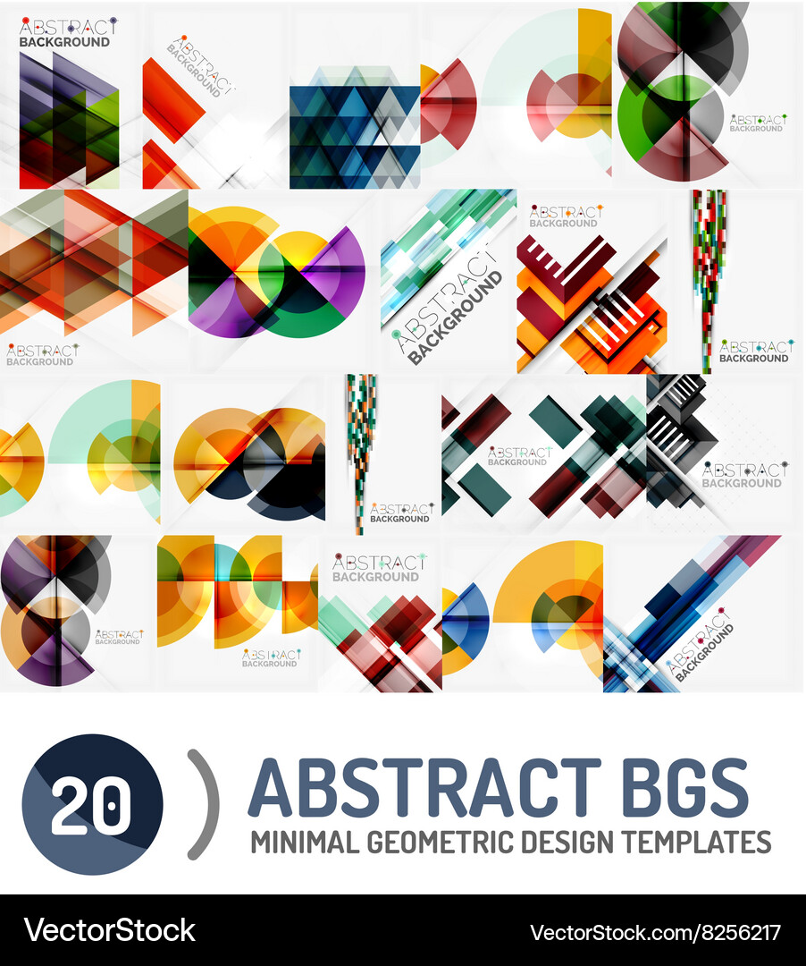 Set of geometric backgrounds Royalty Free Vector Image