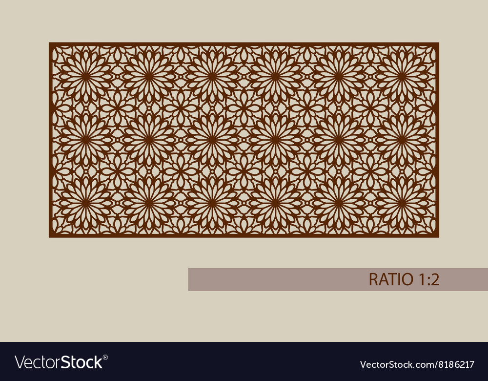 Template pattern for decorative panel Royalty Free Vector
