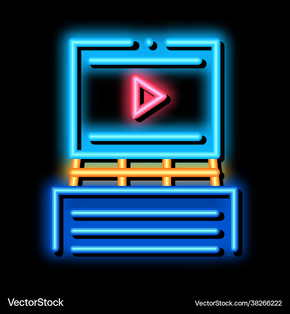 Advertisement announcement neon glow icon Vector Image