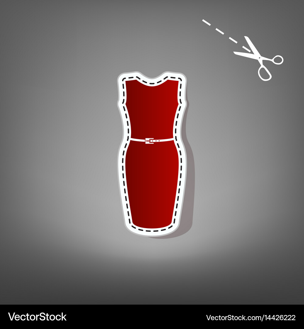 Dress sign red icon Royalty Free Vector Image - VectorStock