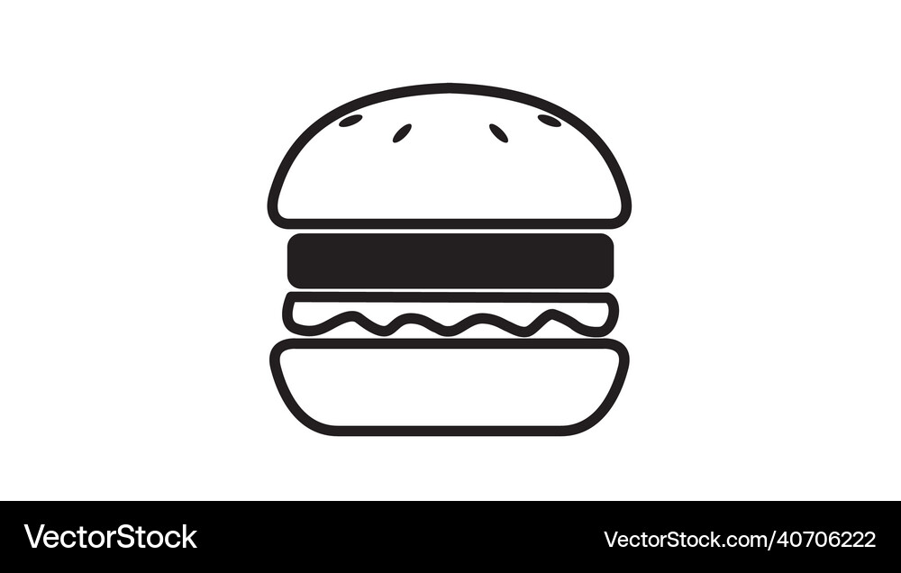 Isolated of a burger b Royalty Free Vector Image