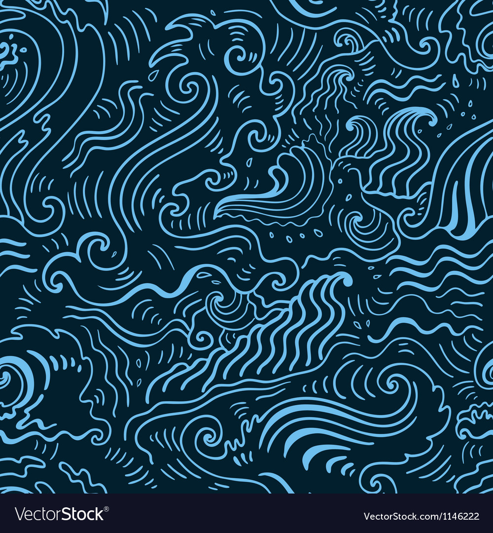 Ocean Wave Pattern Royalty Free Vector Image - VectorStock