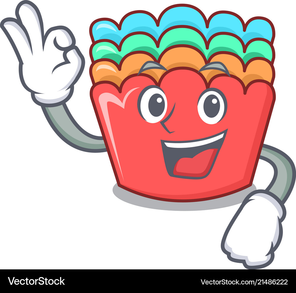 Okay baking molds character cartoon Royalty Free Vector