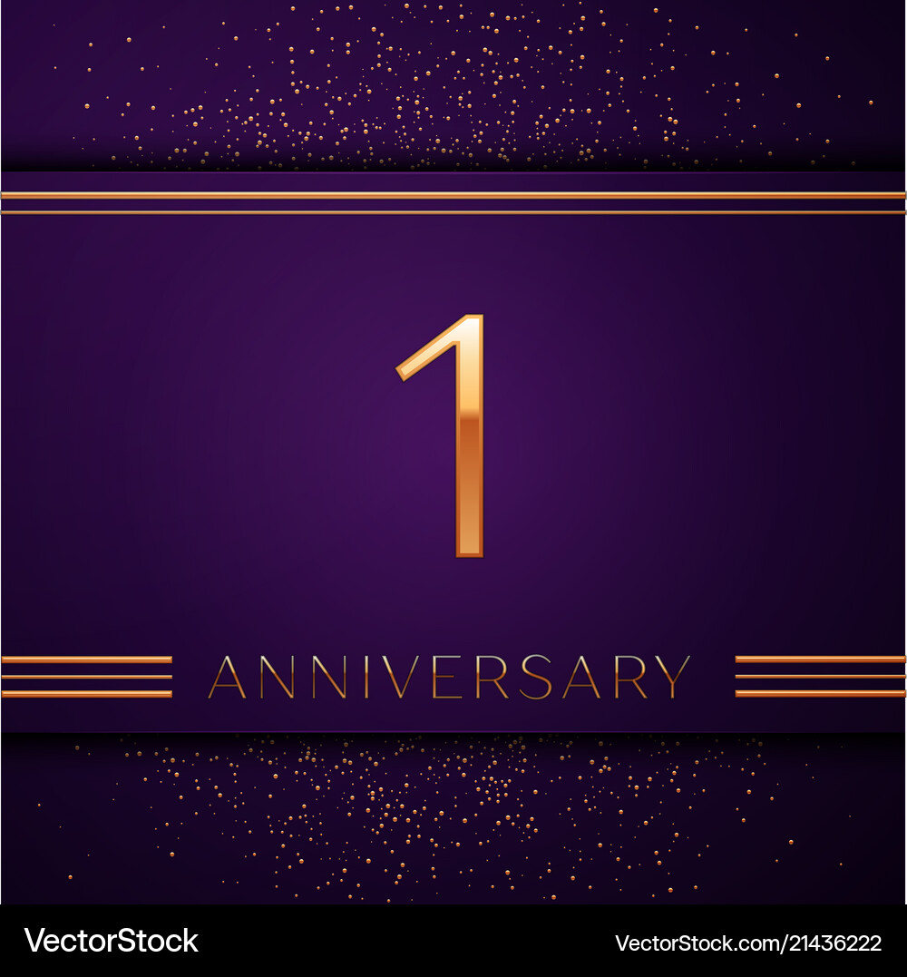 One years anniversary celebration design banner Vector Image