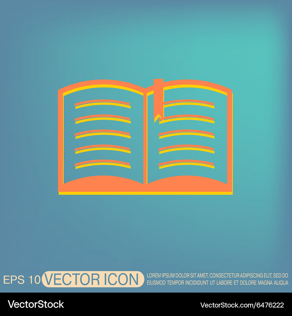 Open book education sign symbol icon book Vector Image
