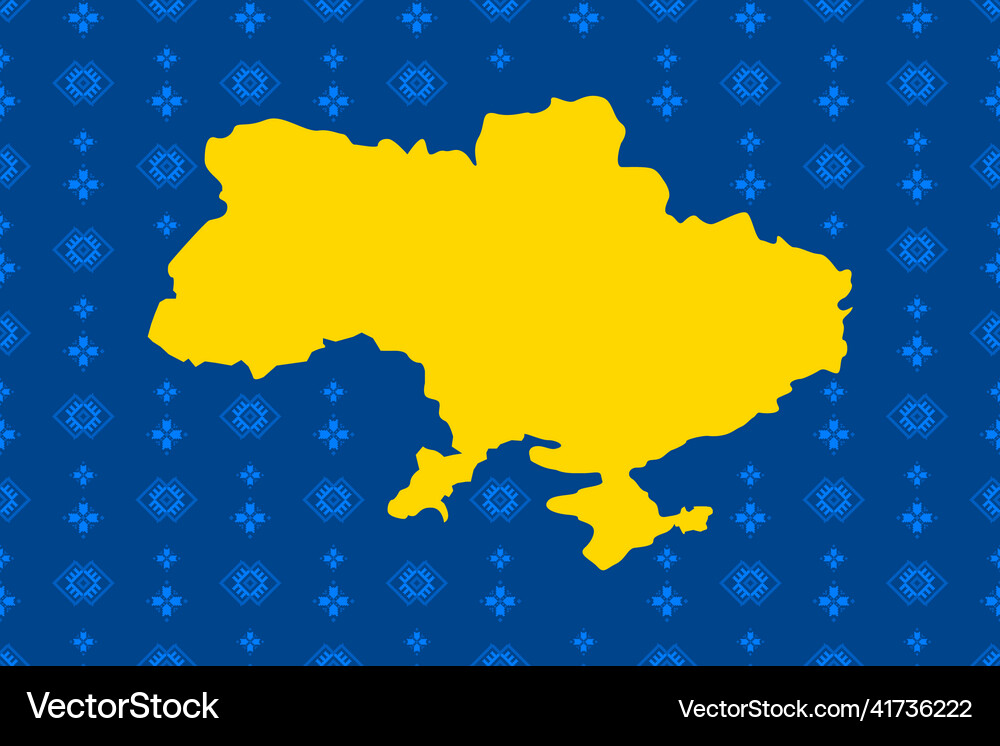 Pray for ukraine support ukraine map Royalty Free Vector