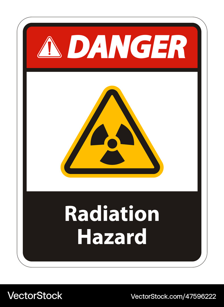Radiation hazard symbol sign isolate on white Vector Image
