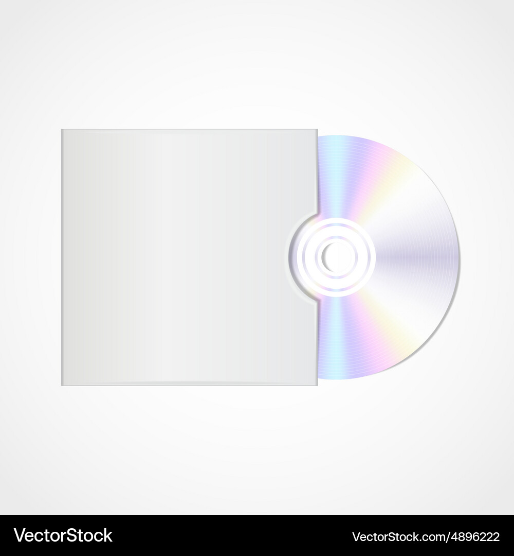 Realistic Blank CD with Cover Royalty Free Vector Image