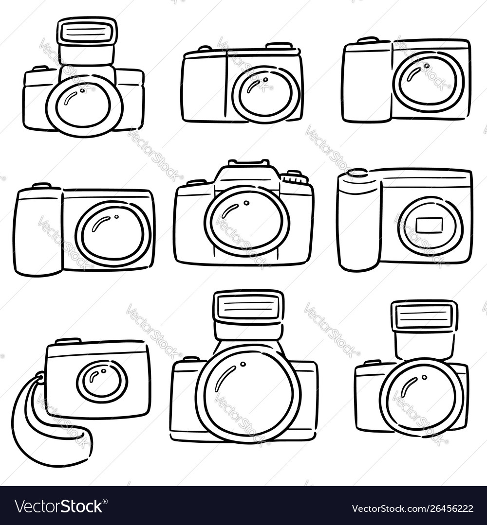 Set camera Royalty Free Vector Image - VectorStock