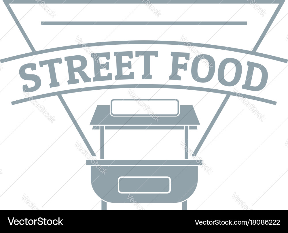 Stall food logo simple gray style Royalty Free Vector Image