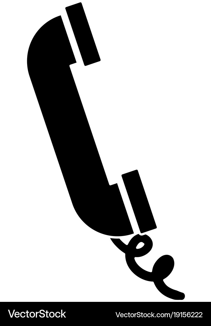 Telephone symbol isolated Royalty Free Vector Image