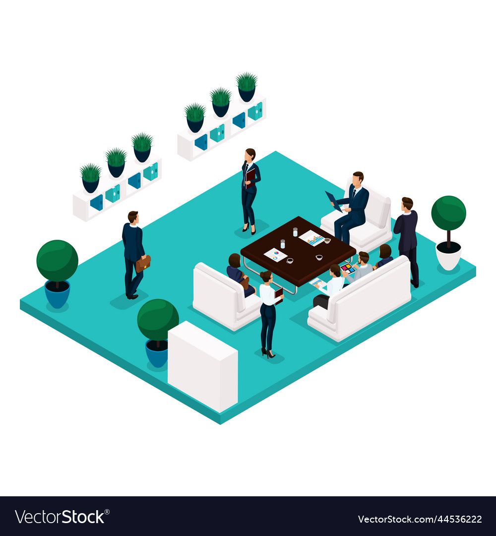 Trend isometric people communicating concept rear Vector Image Trend isometric people communicating concept rear Vector Image