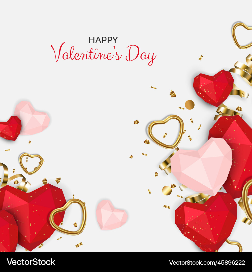 Valentines day festive gift card templates Vector Image
