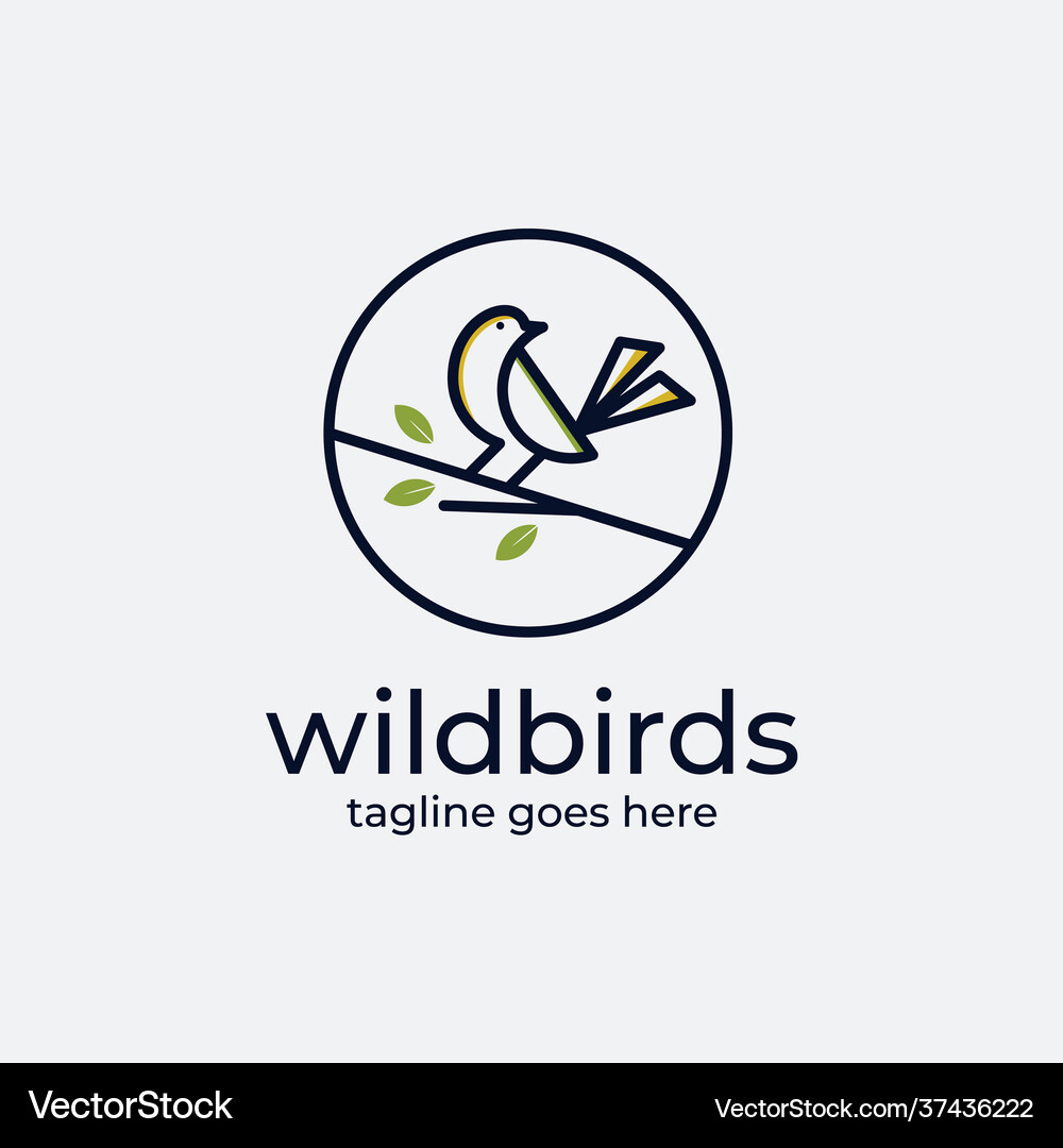 Wild bird logo Royalty Free Vector Image - VectorStock