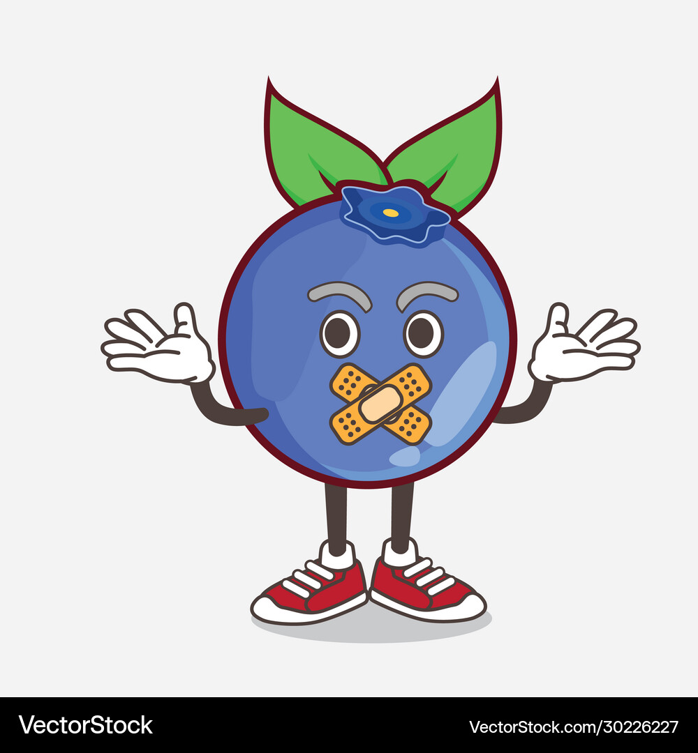 Blueberry fruit cartoon mascot character making Vector Image