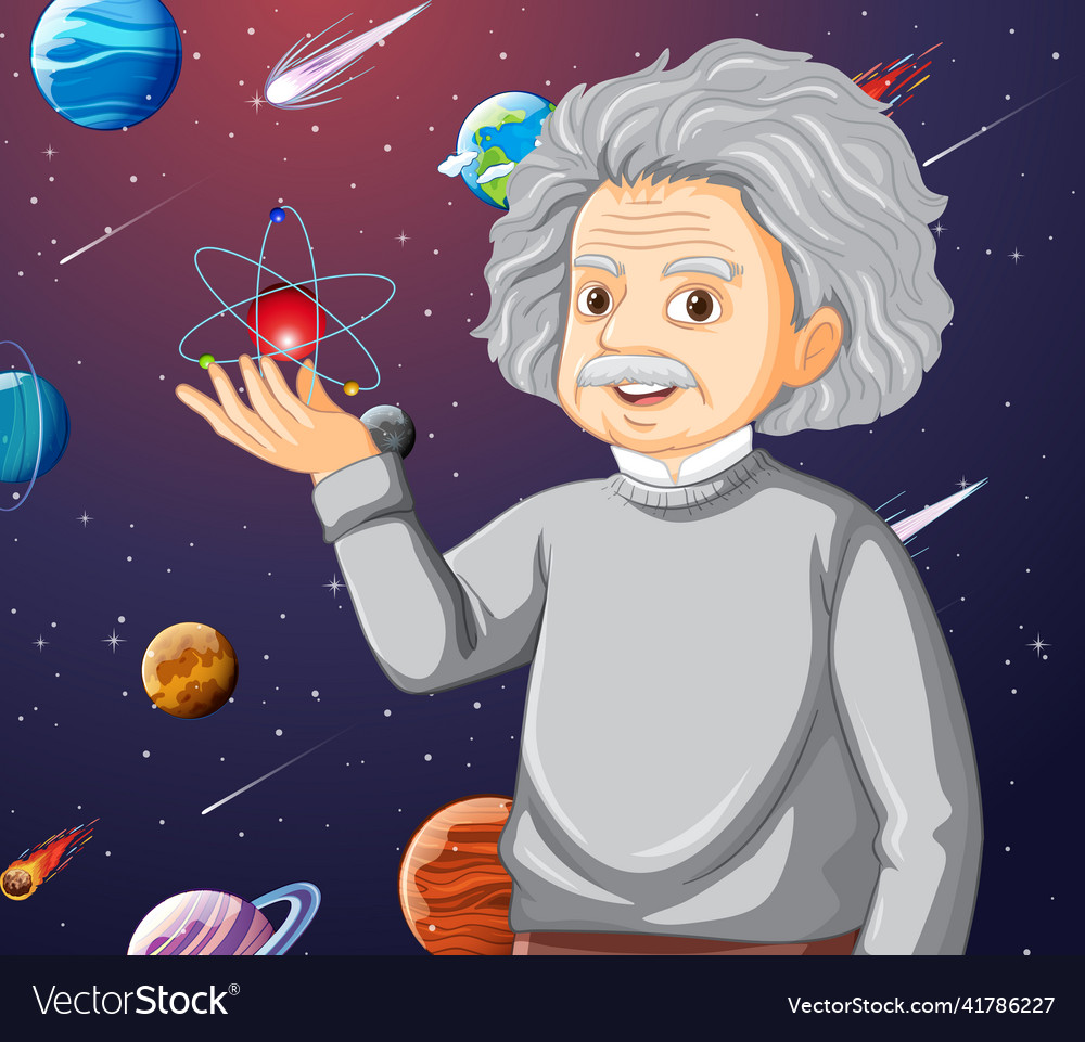 Cartoon Albert Einstein Royalty Free Vector Image