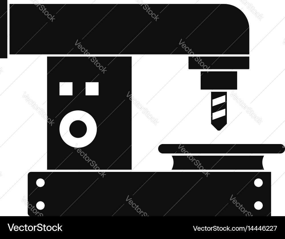 Drilling machine icon simple style Royalty Free Vector Image