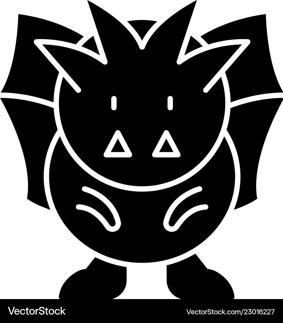 Horror black icon sign on isolated Royalty Free Vector Image