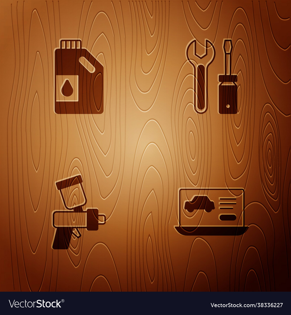 Set diagnostics condition car canister Royalty Free Vector Set diagnostics condition car canister Royalty Free Vector