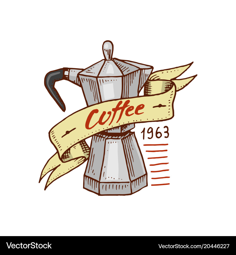 Set of coffee modern vintage elements Royalty Free Vector