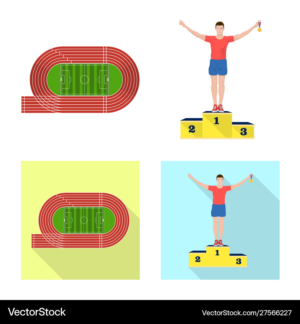 Sport and winner symbol Royalty Free Vector Image