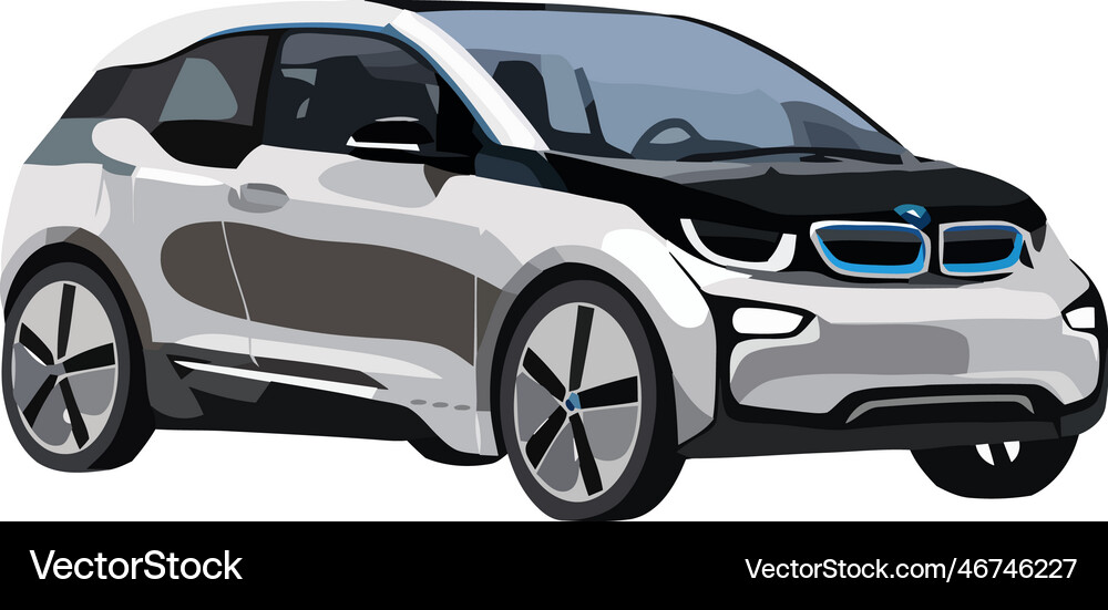 Sporty sedan driving fast Royalty Free Vector Image