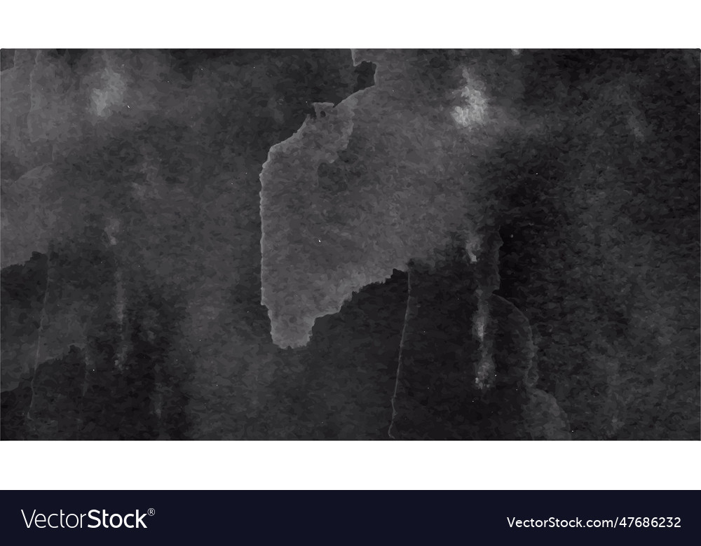 Abstract black watercolor backgroundhand painted Vector Image