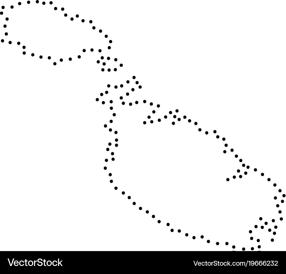 Abstract schematic map of malta from the black Vector Image