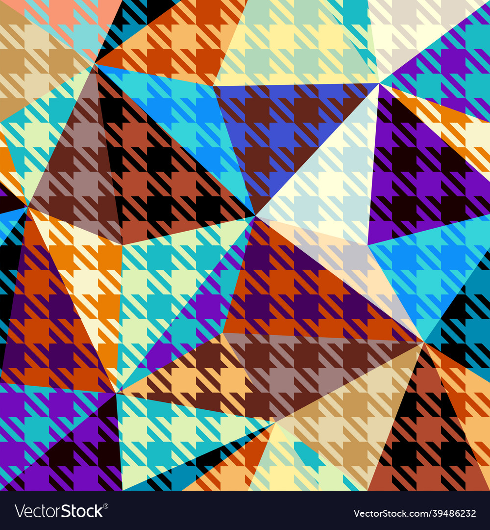 Classic hounds-tooth pattern in a patchwork Vector Image