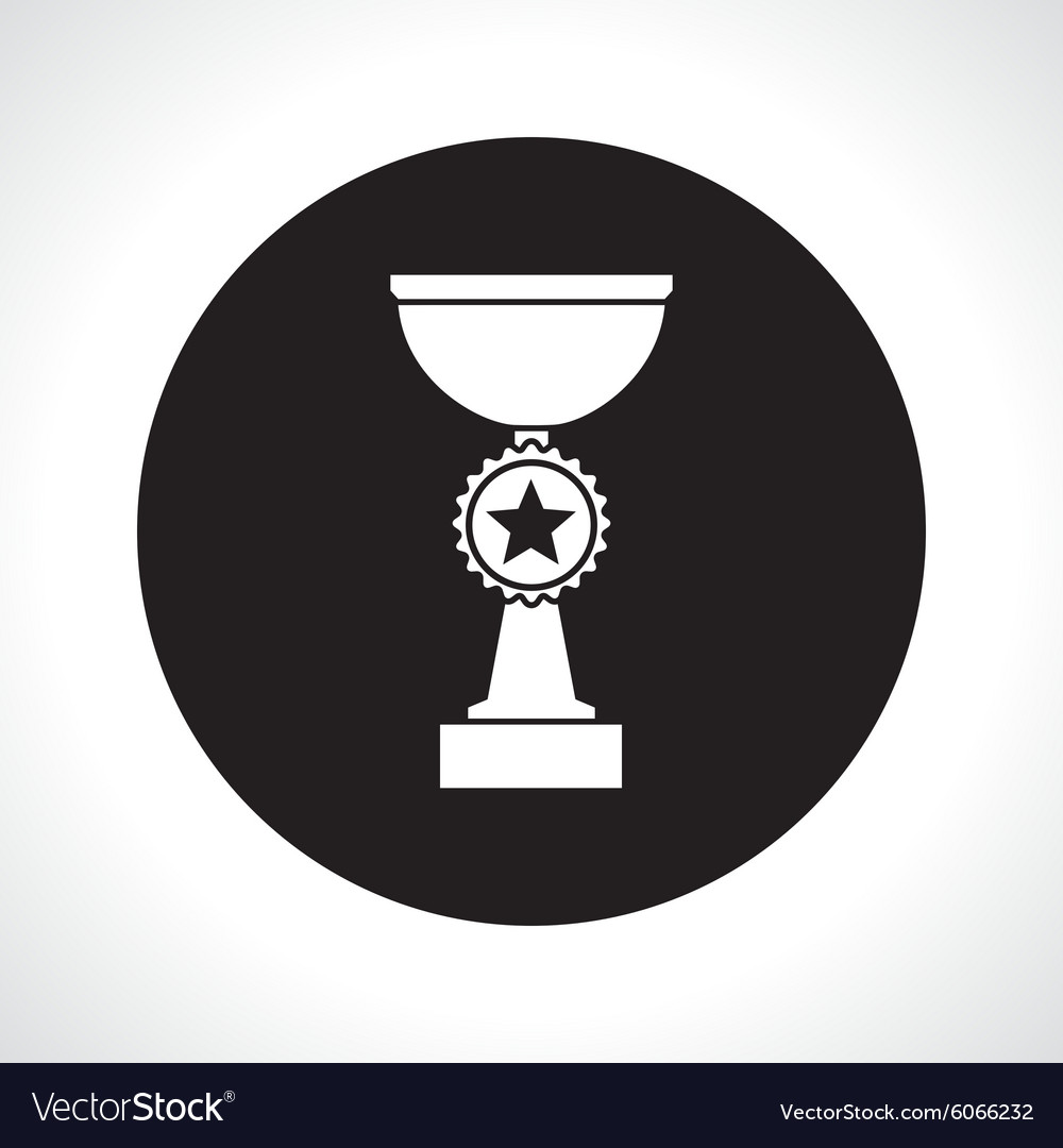 Flat white trophy Royalty Free Vector Image - VectorStock
