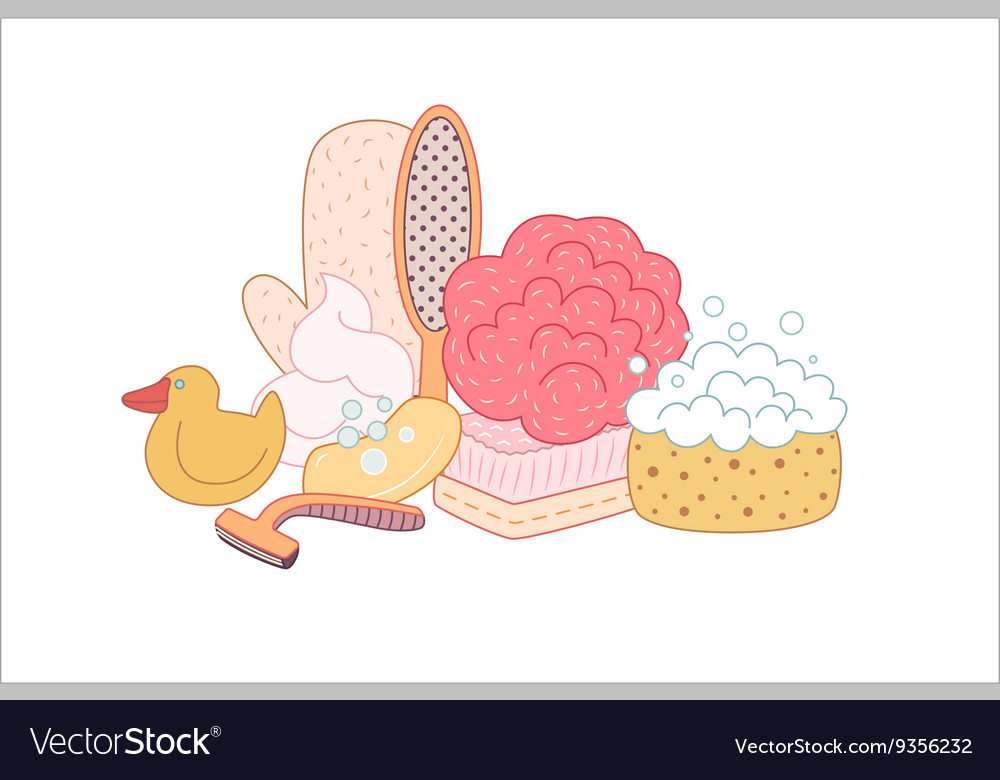 Hygiene elements groups Royalty Free Vector Image