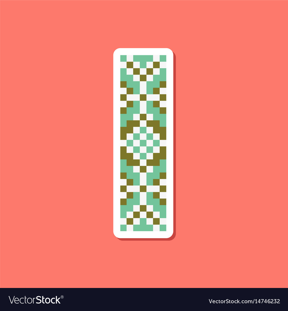Paper Sticker On Stylish Background Embroidery Vector Image
