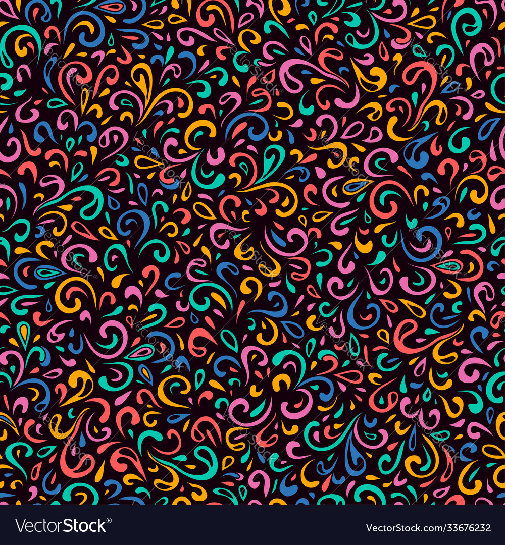 Wavy doodle seamless pattern Royalty Free Vector Image