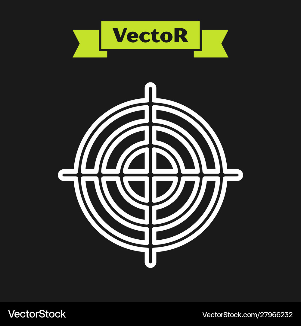 White line target sport for shooting competition Vector Image