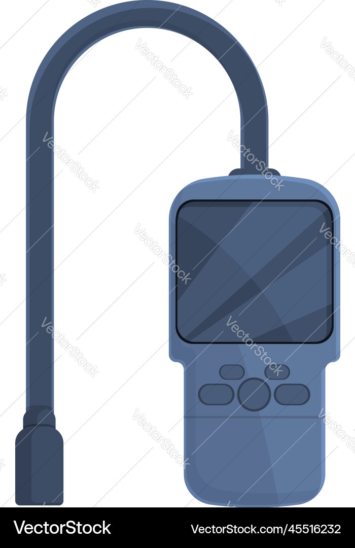 Wired gas detector icon cartoon leak Royalty Free Vector