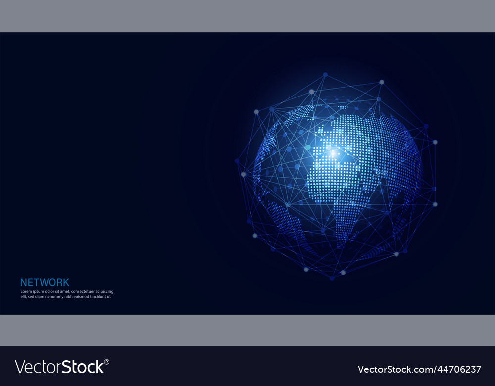 Abstract technology communication borderless Vector Image
