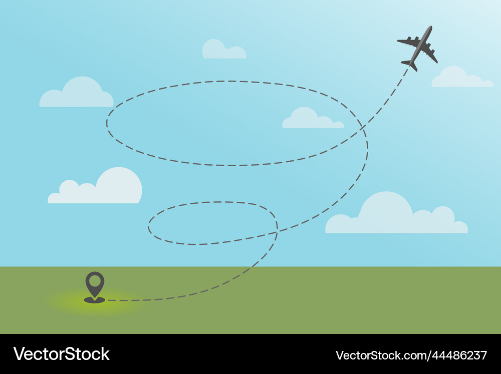 Airplane routes travel icon Royalty Free Vector Image
