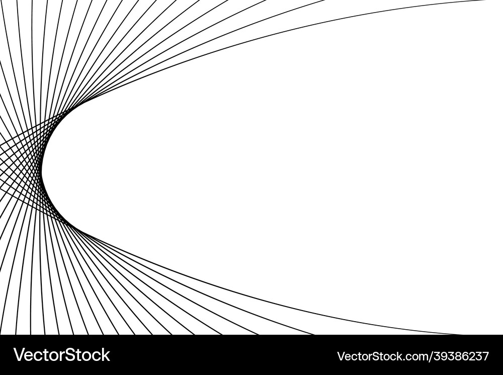 Curved corners many streak abstract stripes Vector Image