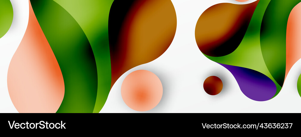 Flowing geometric shapes minimalist abstract Vector Image