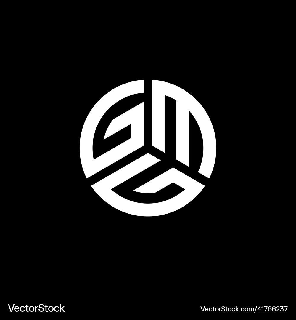 Gmg letter logo design on white background Vector Image