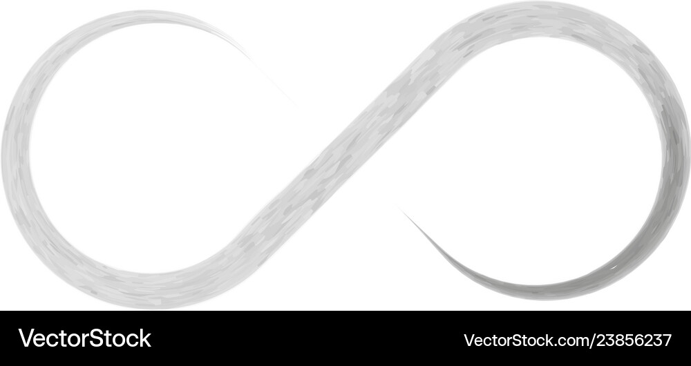 Grey infinity symbol icon hand drawn watercolor Vector Image