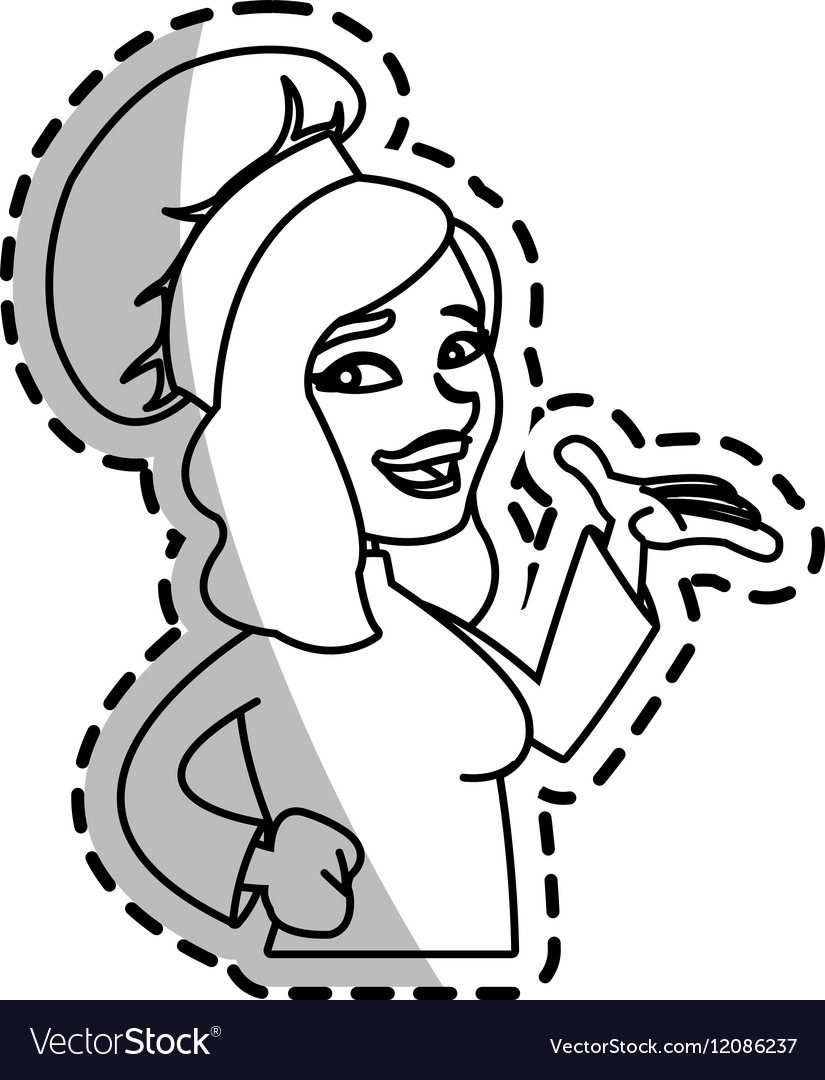 Isolated Female Chef Cartoon Design Royalty Free Vector