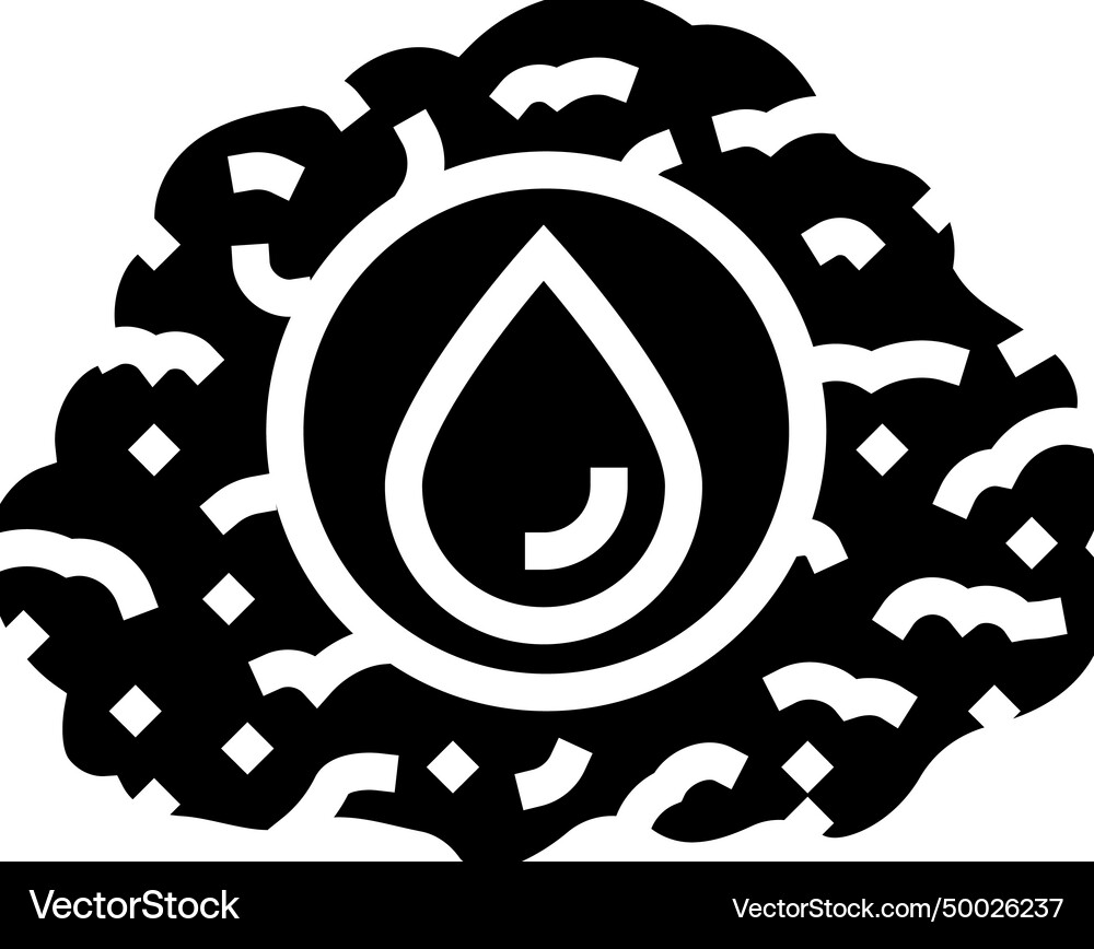 Oil sands industry glyph icon Royalty Free Vector Image