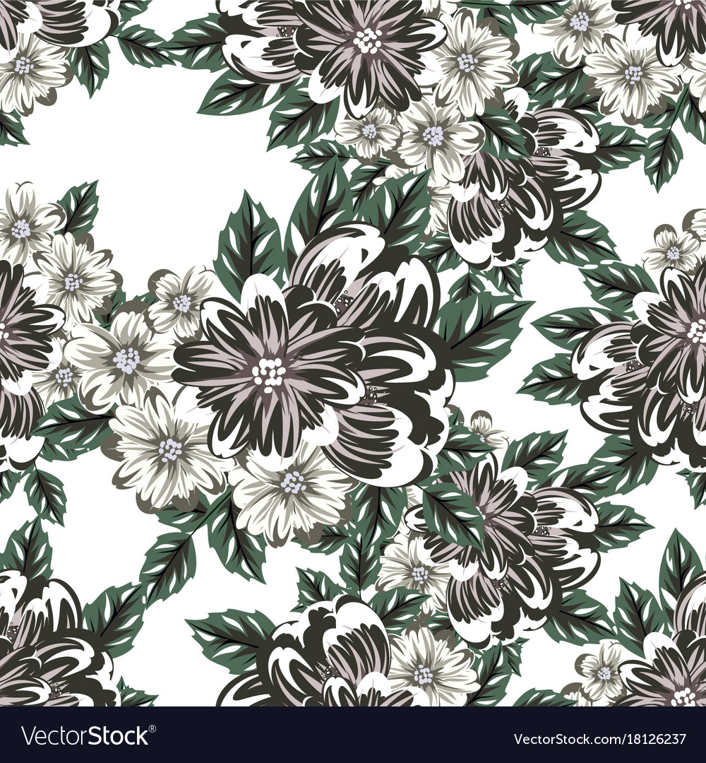 Seamless flower pattern Royalty Free Vector Image