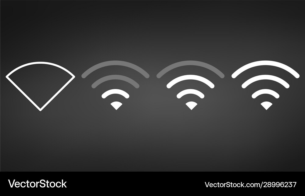 Wi-fi different signal levels wireless Royalty Free Vector