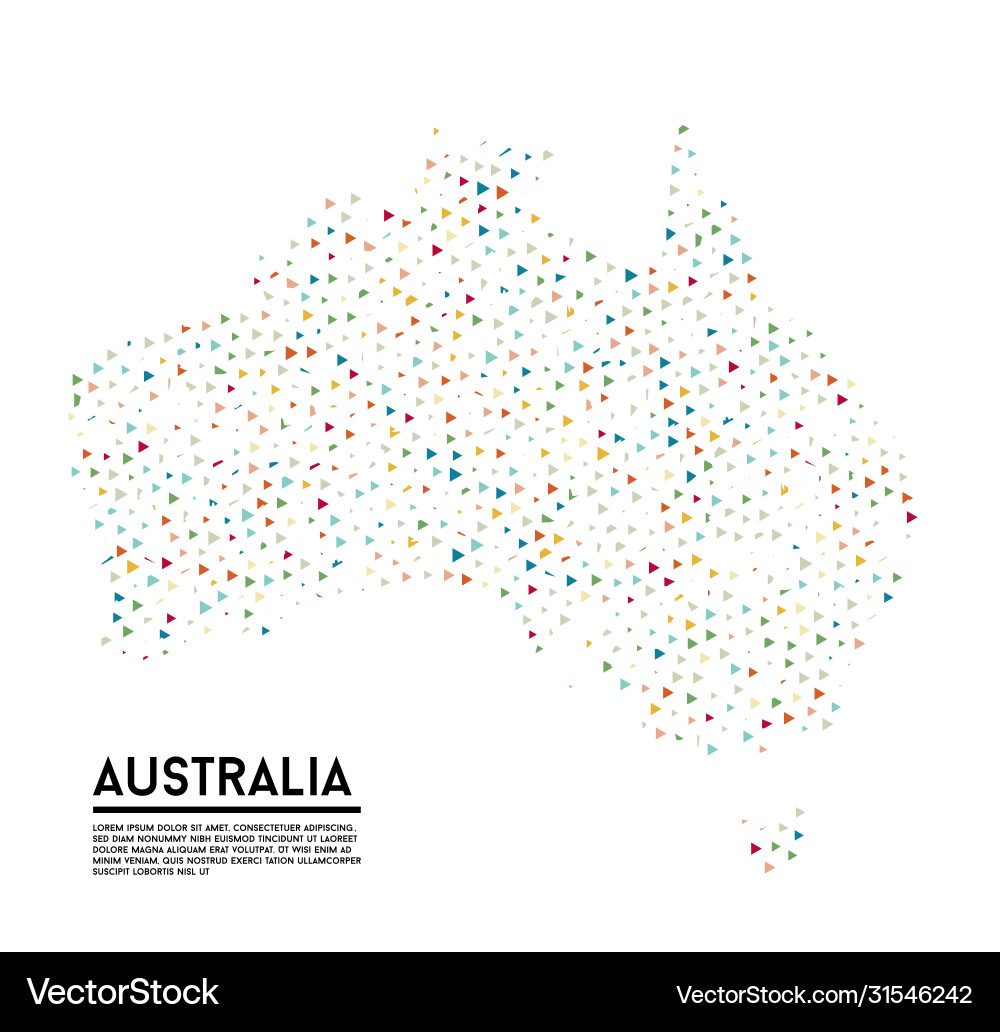 Geometric simple minimalistic style map of Vector Image