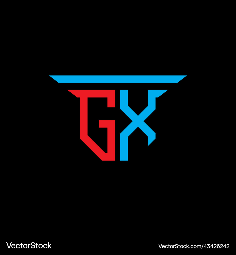 Gx letter logo creative design with graphic Vector Image