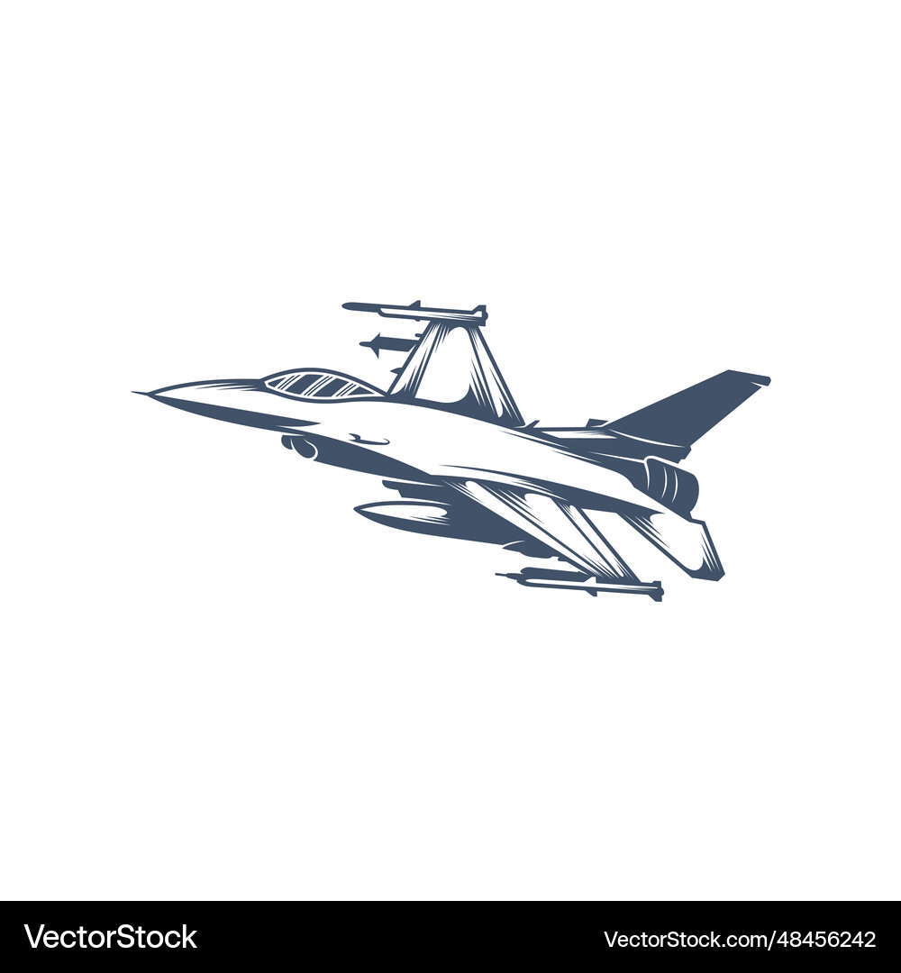 Military aircraft design fighter Royalty Free Vector Image